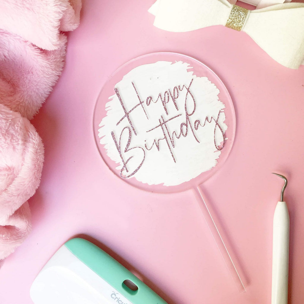 How To Make a Cake Topper with Cricut – The Happy Station