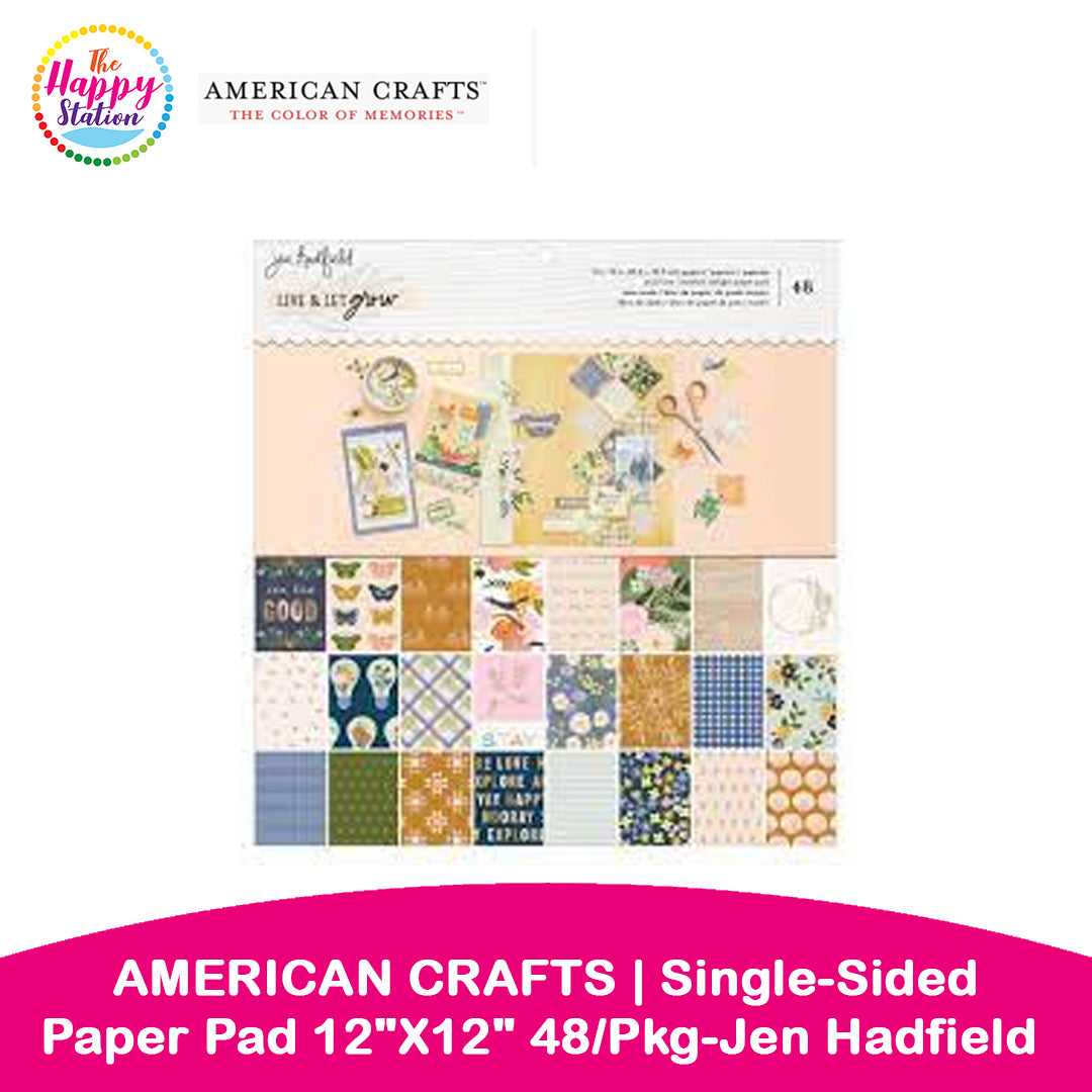 American Crafts Single-Sided Paper Pad 12"X12" 48/Pkg-Jen Hadfield Live ...