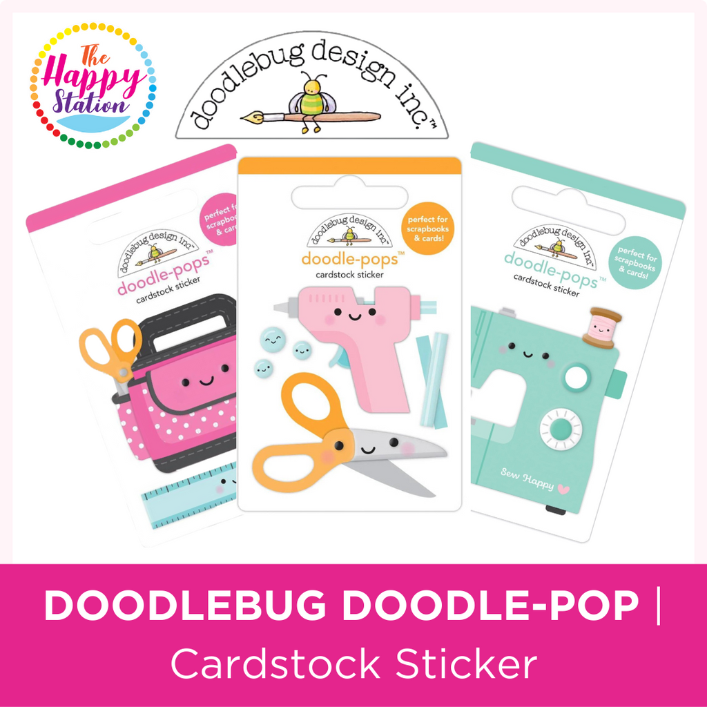 Doodlebug Cute and Crafty Doodle-Pops, Cardstock Sticker | The Happy ...
