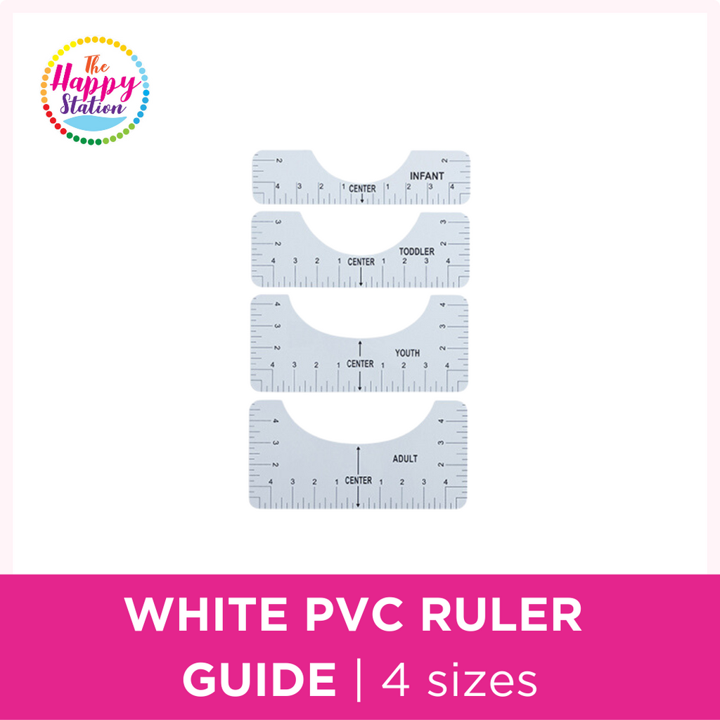 White PVC Ruler Guide - 4 Sizes (Adult, Youth, Toddler, Infant) | The ...