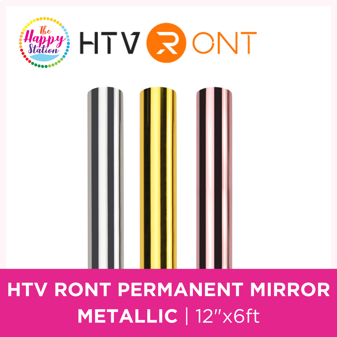 HTV RONT | Mirror Metallic Adhesive Vinyl Roll - 12" x 6 ft | The Happy ...
