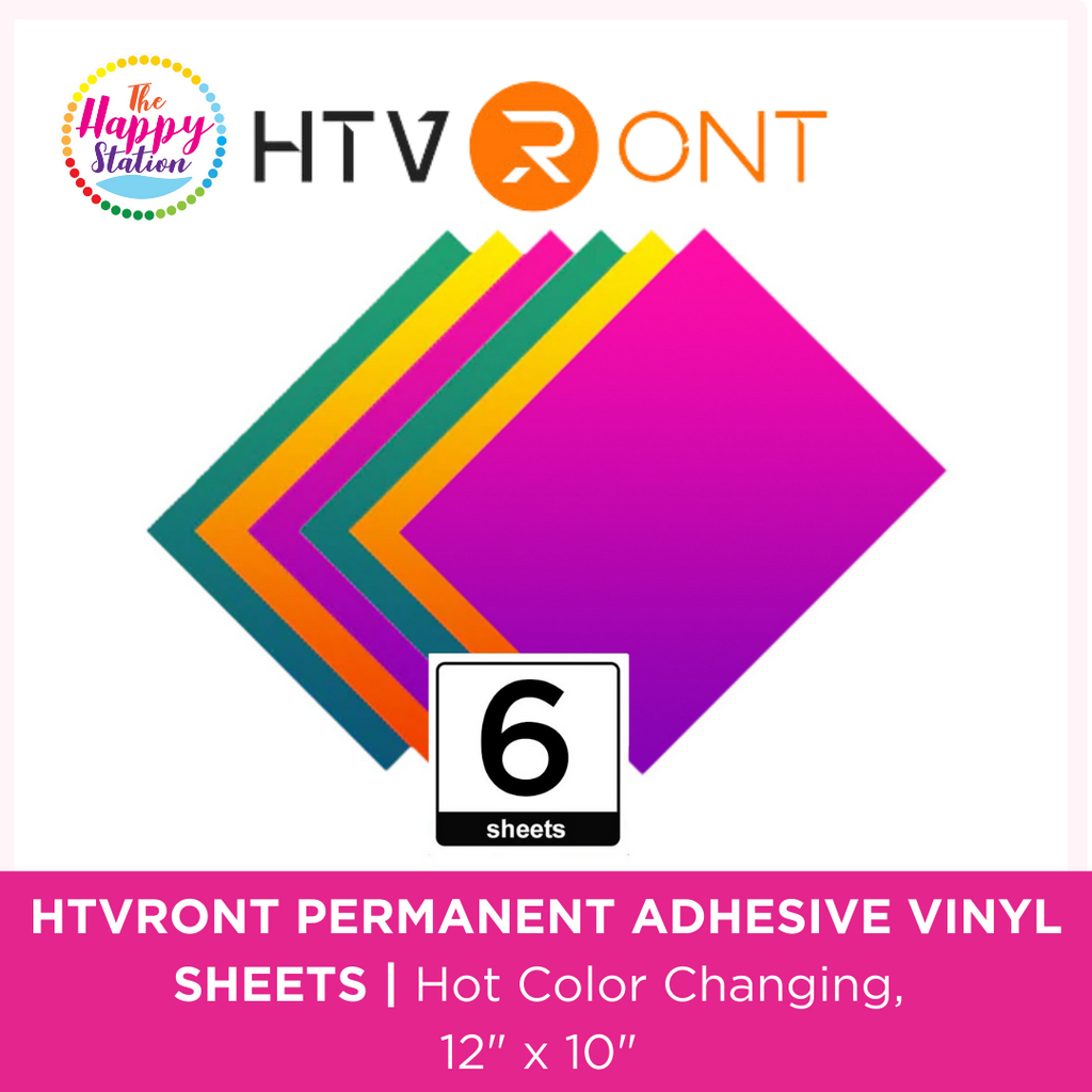HTVRONT | Permanent Adhesive Vinyl Sheets, Hot Color Changing - 12" x ...