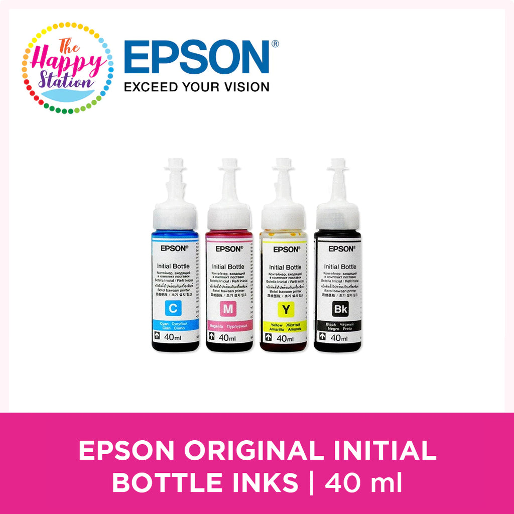Epson Original Initial Bottle Ink, 40ml | The Happy Station | Philippines