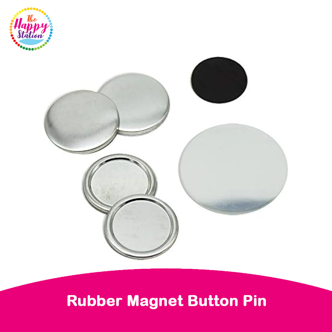 Rubber Magnet Button Pin 25mm/37mm/58mm, 10pk/pcs | The Happy Station ...