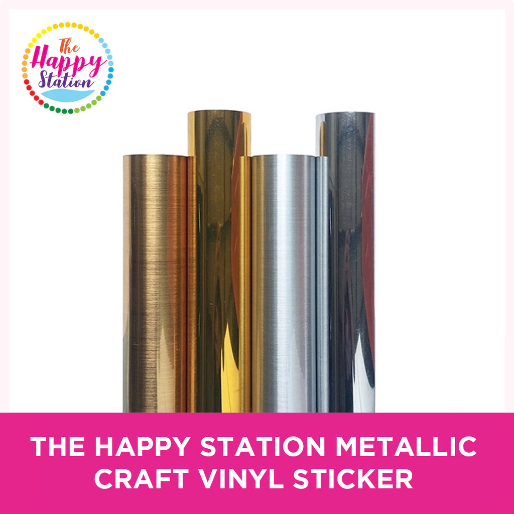 The Happy Station Metallic Craft Vinyl Sticker | The Happy Station ...