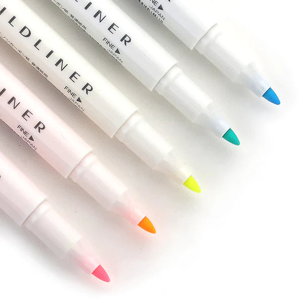 ZEBRA | Zebra Mildliner Double Sided Highlighter Fine & Bold, Bright C ...