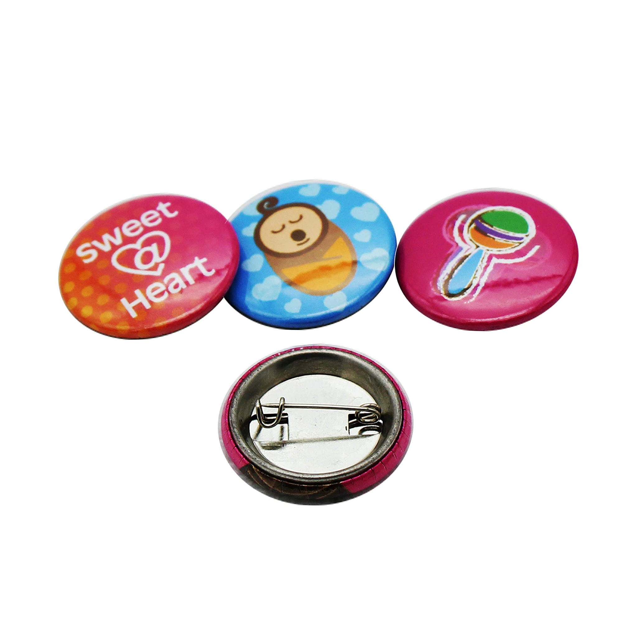 Metal Pin Button 25mm/37mm/58mm,10pk/pcs | The Happy Station | Philippines