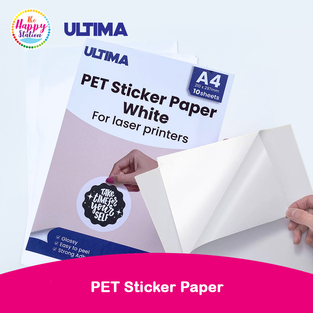 ULTIMA | PET Sticker Paper, A4 - 10 sheets | The Happy Station ...